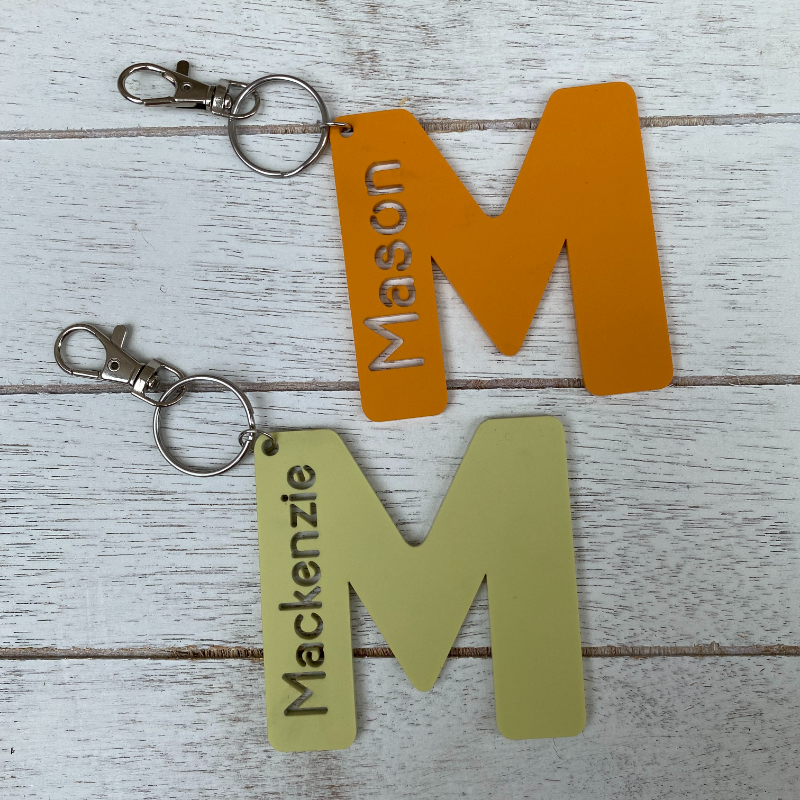 Initial Keychain with Name Cutout | Little Loon Co.