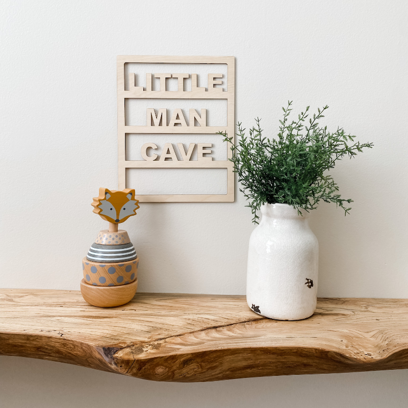 Little Man Cave Wood Sign | Little Loon Co.