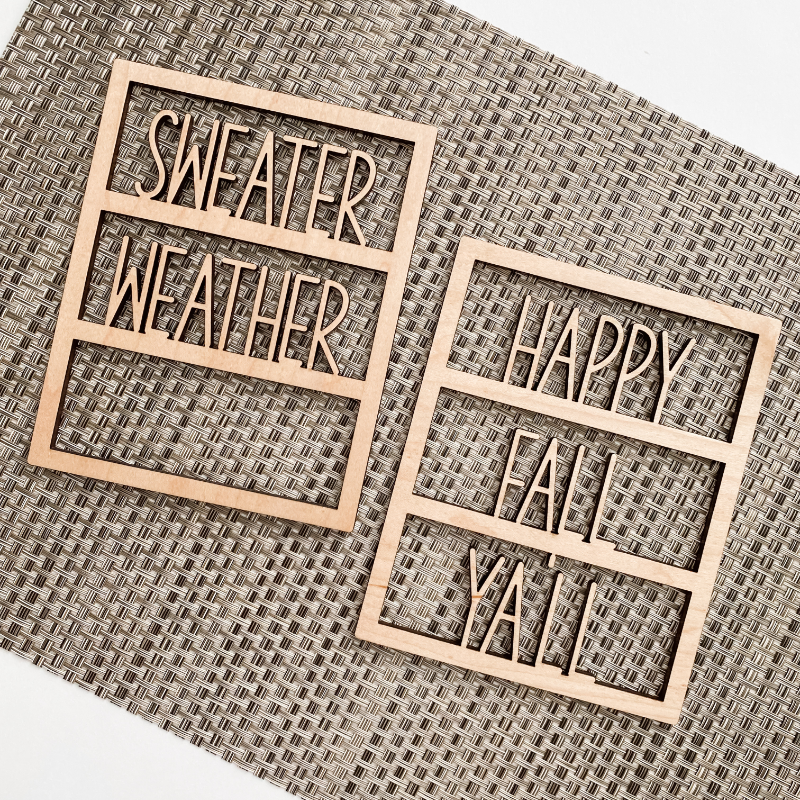 Fall Wood Cutout Signs | Little Loon Co.